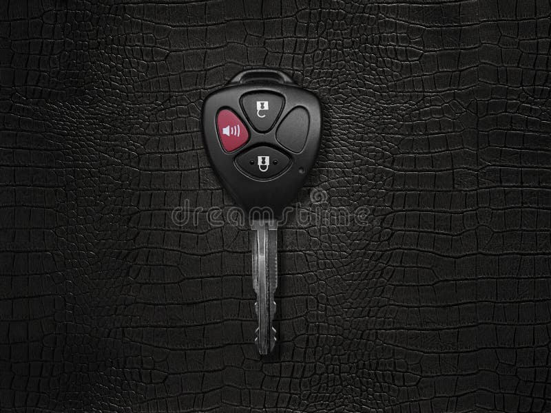 Remote Car Key, on a Black Leather Background Editorial Photo - Image ...