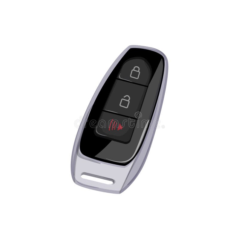 Remote Car Key Cartoon Vector Illustration Stock Illustration ...
