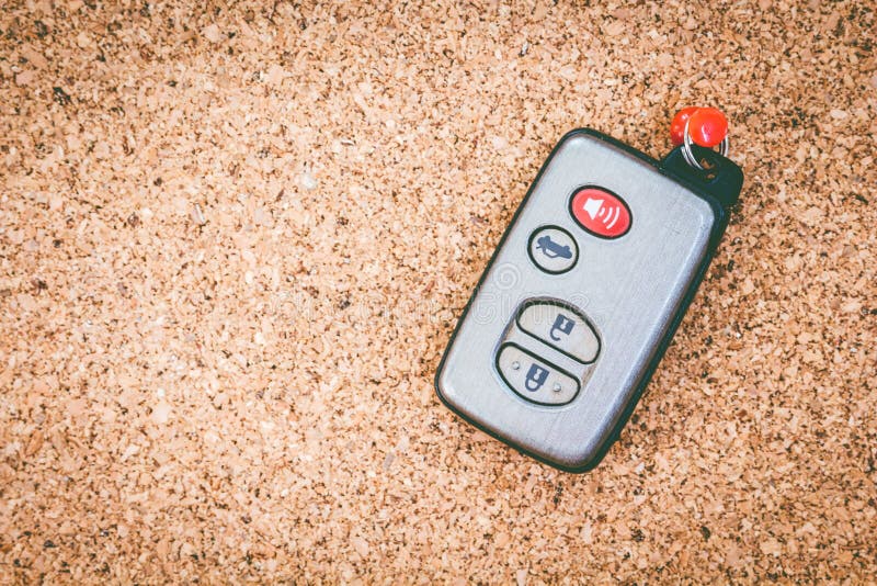 Remote Car Key on Cork Board Stock Photo - Image of horizontal, vehicle ...