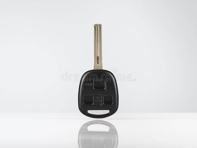 Remote Car Key Isolated on White Background Stock Image - Image of ...