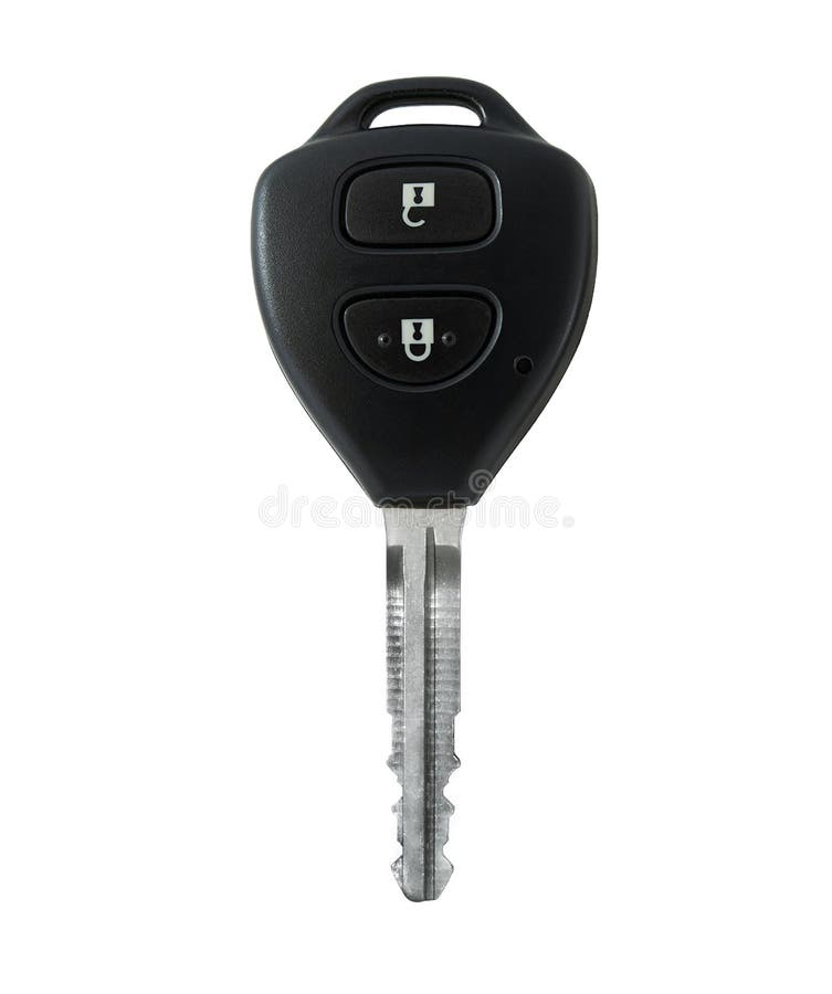 Remote Car Key Isolated on White Background Stock Photo - Image of tool ...