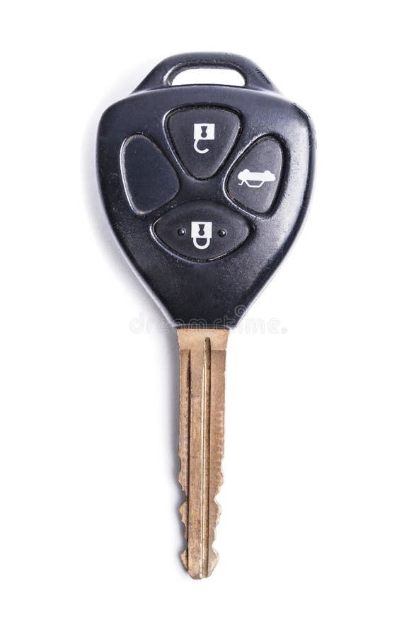 Remote Car Key Isolated on White Stock Photo - Image of control, shot ...