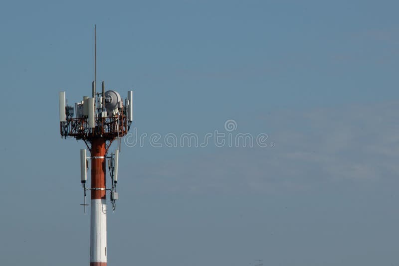 Remote Cellular and Telephone Communication Antenna Stock Photo - Image ...