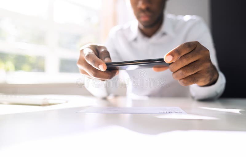 Remote Check Deposit stock image. Image of security - 275149041