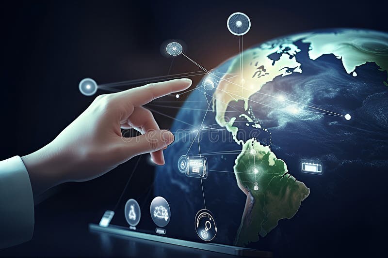 Remote Communication Concept . Technology Concept. Generative AI Stock ...