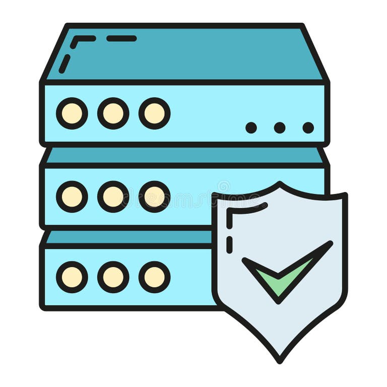 Remote Computer Server Data Exchange Cloud Icon Protect Database ...