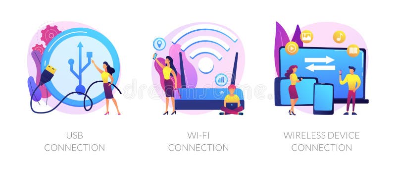 Remote Connection Vector Concept Metaphors. Stock Vector - Illustration ...