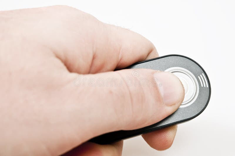 Pressing remote control stock photo. Image of garage, control - 1076706