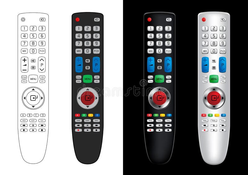 Remote control stock vector. Illustration of button, graphics - 15321525