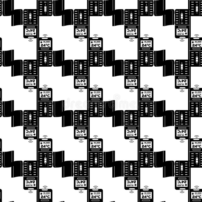 Remote Control Air Conditioner Pattern Seamless Vector Stock Vector ...