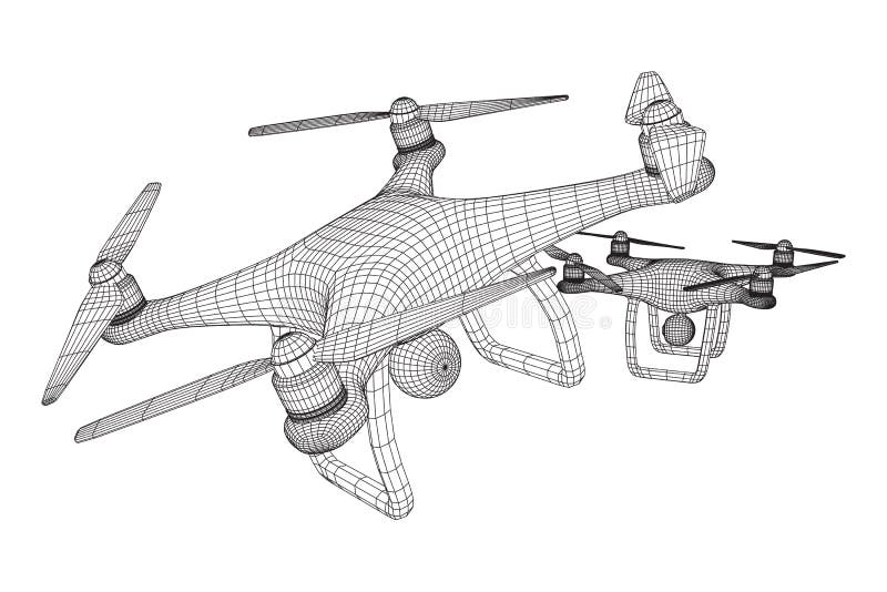 Drone Wireframe Stock Illustrations – 1,530 Drone Wireframe Stock ...