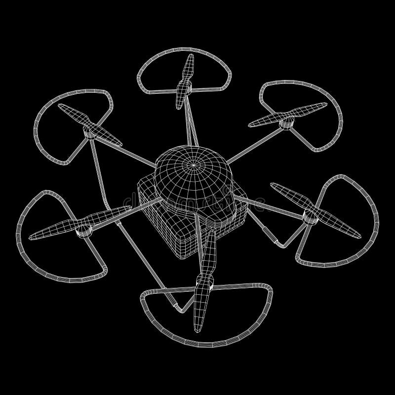 Remote control air drone stock vector. Illustration of airplane - 119523916