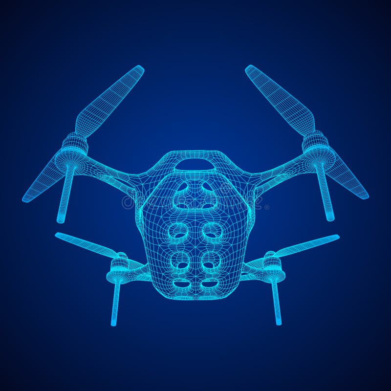 Drone Wireframe Stock Illustrations – 1,568 Drone Wireframe Stock ...