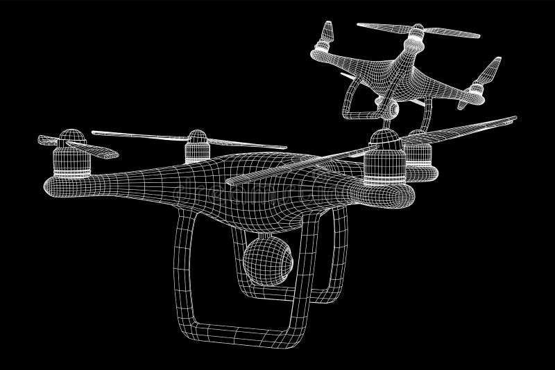 Remote control air drone stock vector. Illustration of modern - 170475147