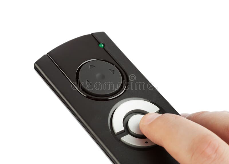 Remote Control with Blank Buttons in Hand Stock Image - Image of ...