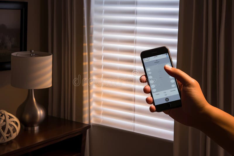 Remote Control Blinds - USA (Generative AI) Stock Illustration ...