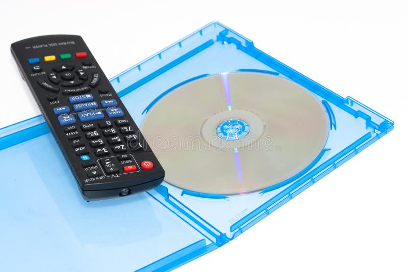 Remote Control with Blu-ray Disc Movie Stock Photo - Image of player ...