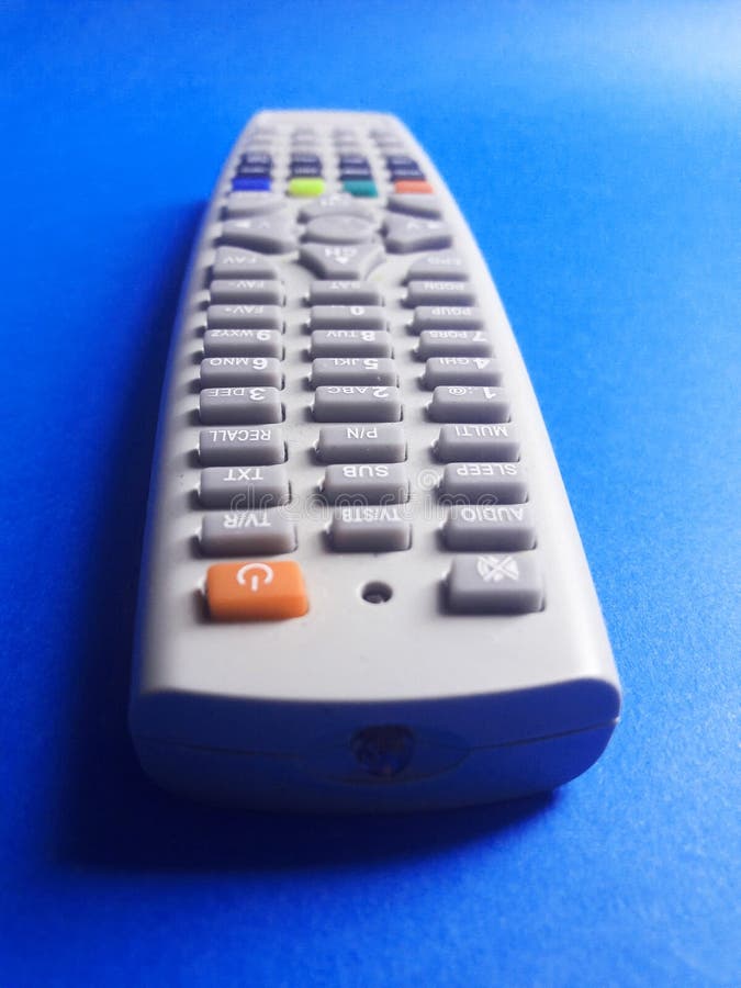 Remote Control in Blue Background Stock Image - Image of electrical ...
