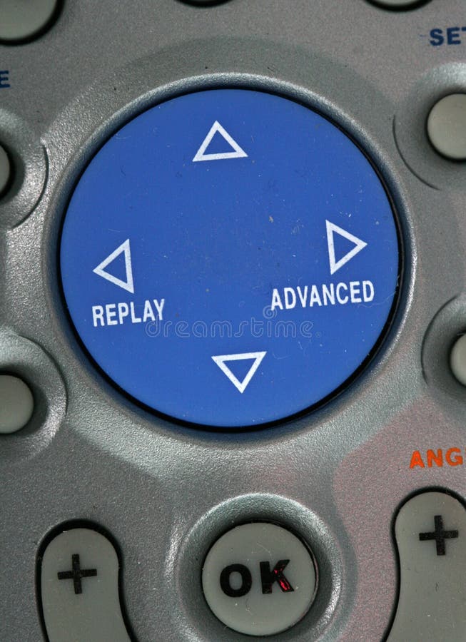 Remote Control Blue Button, Deatils Stock Image - Image of press, blue ...