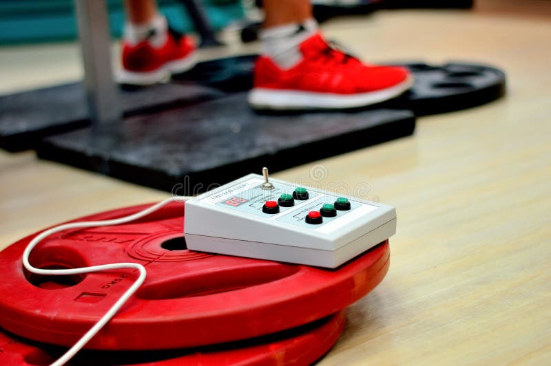 Remote Control Board for Kettlebell Lifting Stock Image - Image of ...