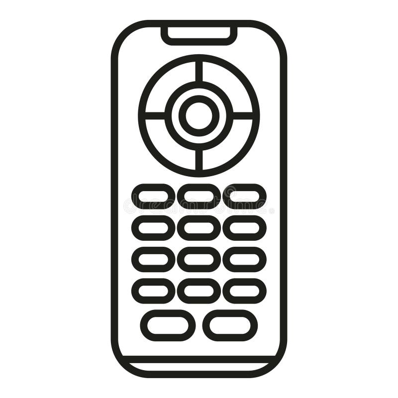 Remote Control Bulb Icon Outline Vector. Energy Bright Stock Vector ...