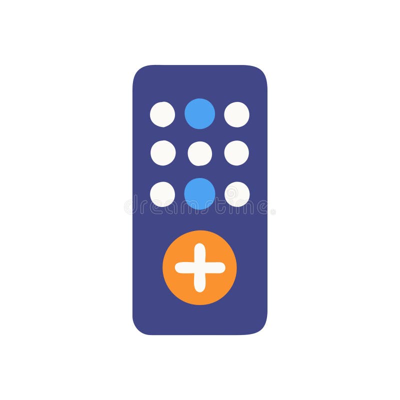 Remote Control Button Icon for Devices Stock Vector - Illustration of ...