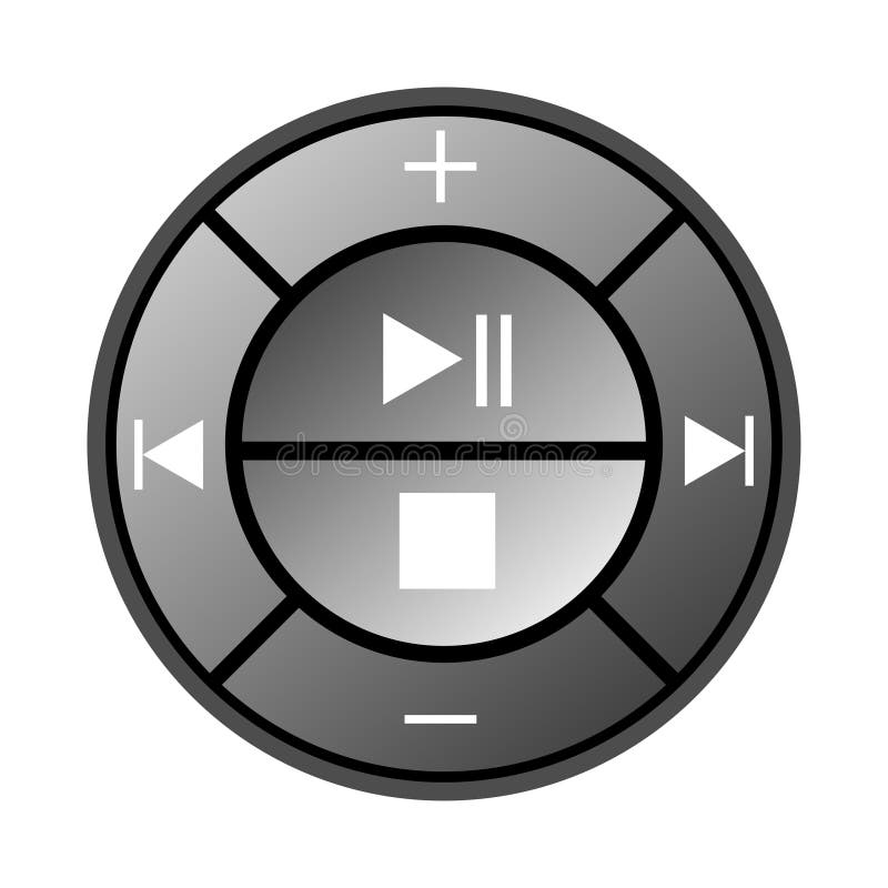 Remote Control Buttons on a White Background Stock Vector ...