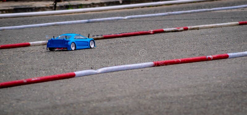 Remote Control Car Race Competition on Tarmac Circuit Stock Image ...