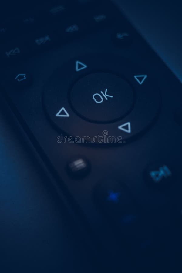 Remote Control Close-up. Dark Blue Tone Stock Image - Image of ...