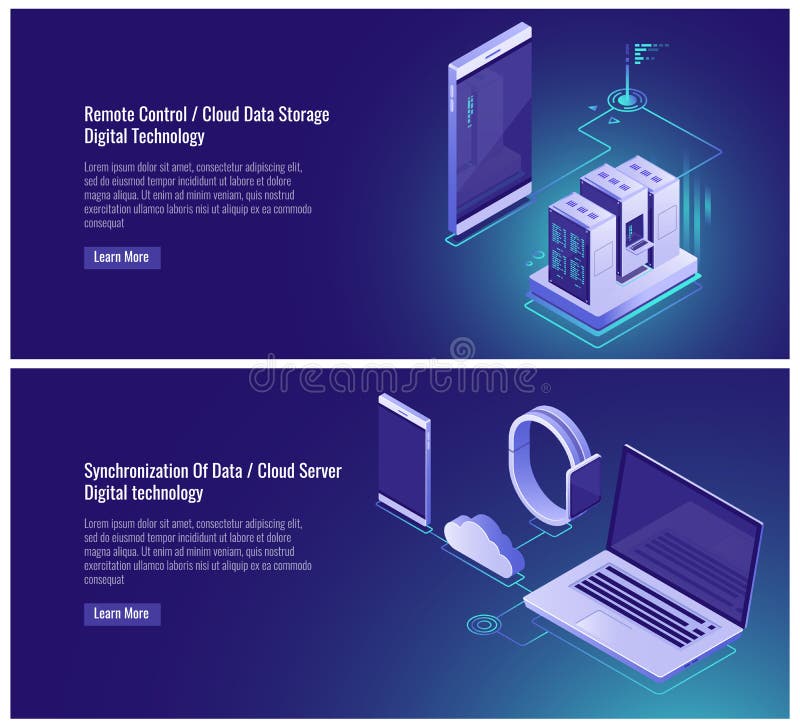 Remote Control, Cloud Data Storage, Server Room Rack, Mainframe ...