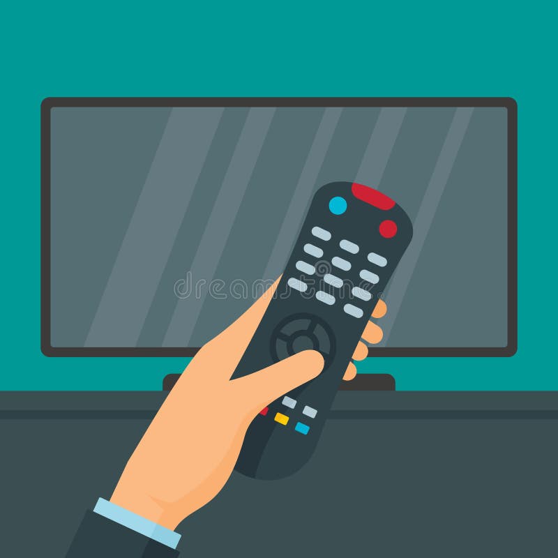 Remote Control Concept Background, Flat Style Stock Vector ...