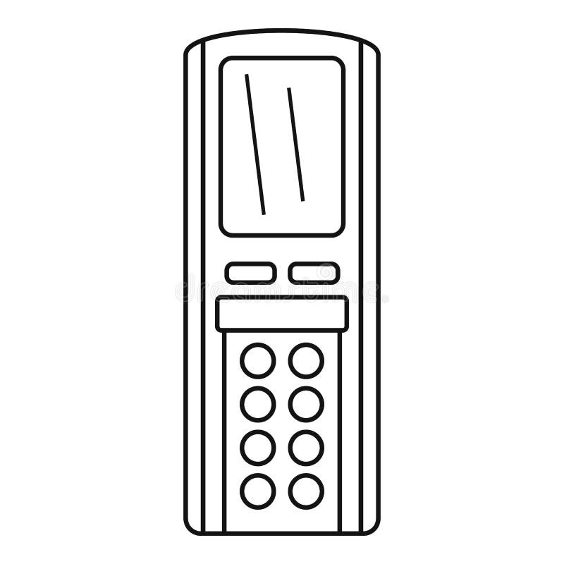 Remote Control Conditioner Icon, Outline Style Stock Illustration ...