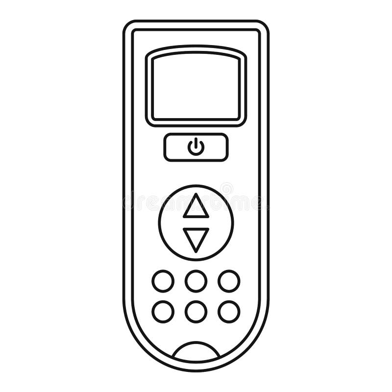 Remote Control Conditioner Icon, Outline Style Stock Illustration ...
