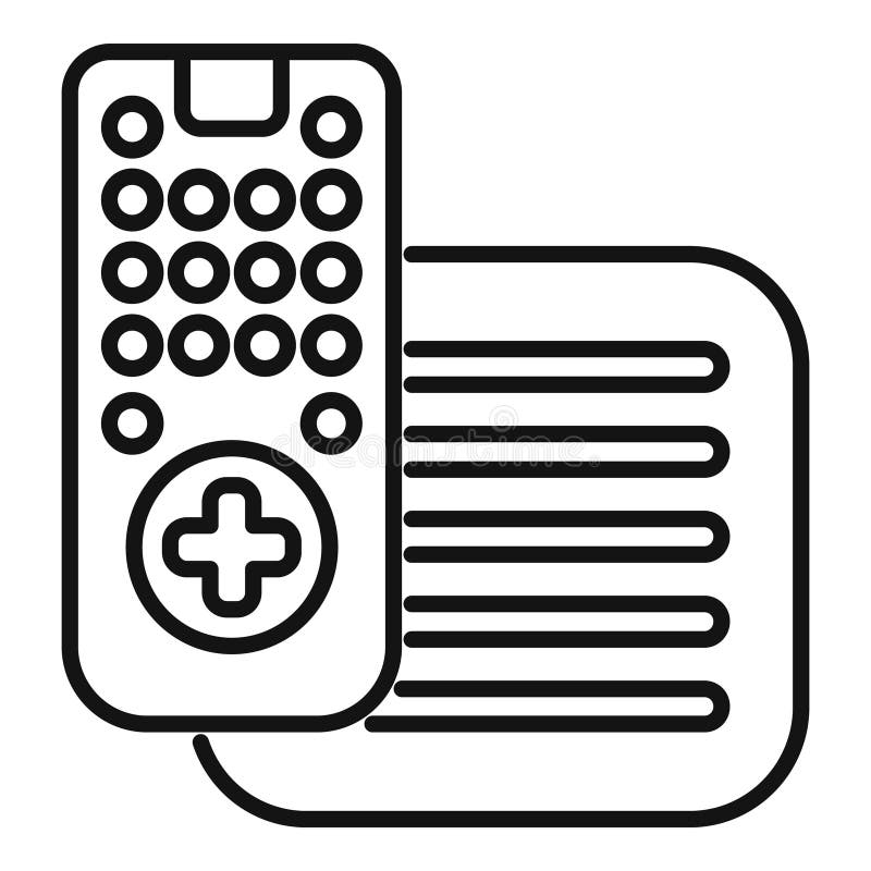 Remote Control Controlling a Device with Signal Icon Stock Illustration ...
