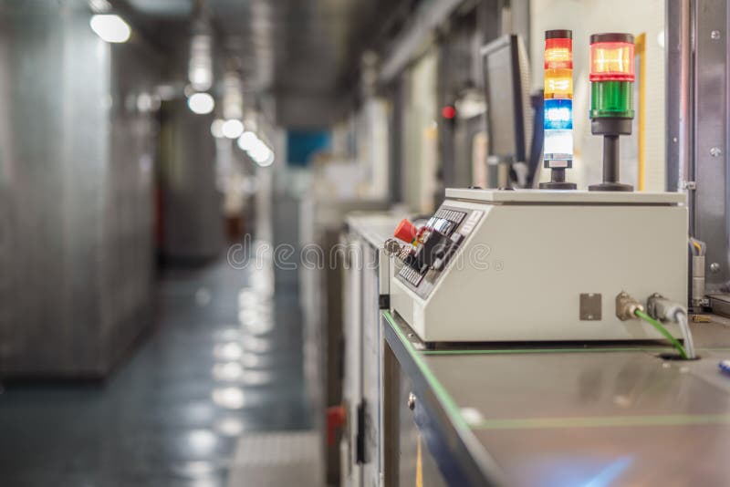 Remote Control of the Conveyor at the Automobile Plant Stock Image ...