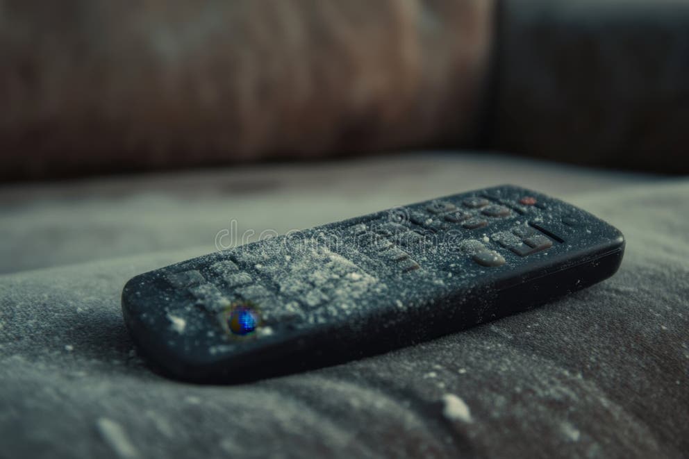 A Remote Control is Covered in White Powder Stock Illustration ...