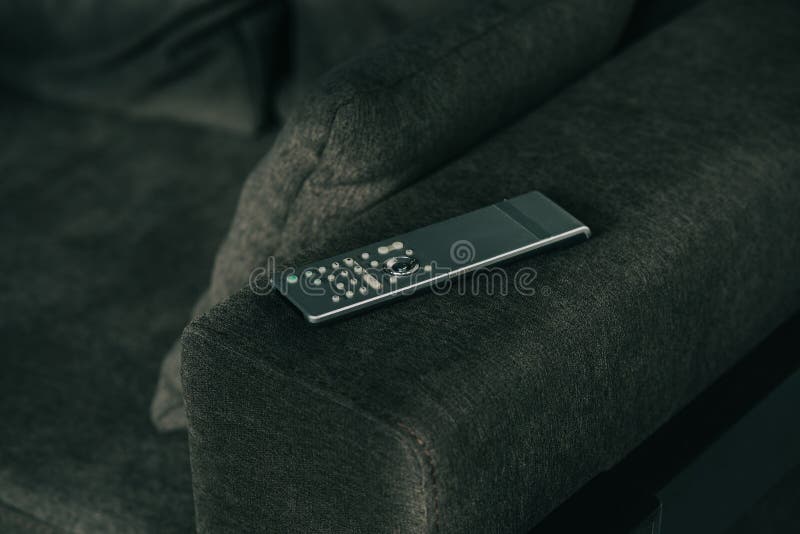 Remote control on dark stock image. Image of object - 120905031