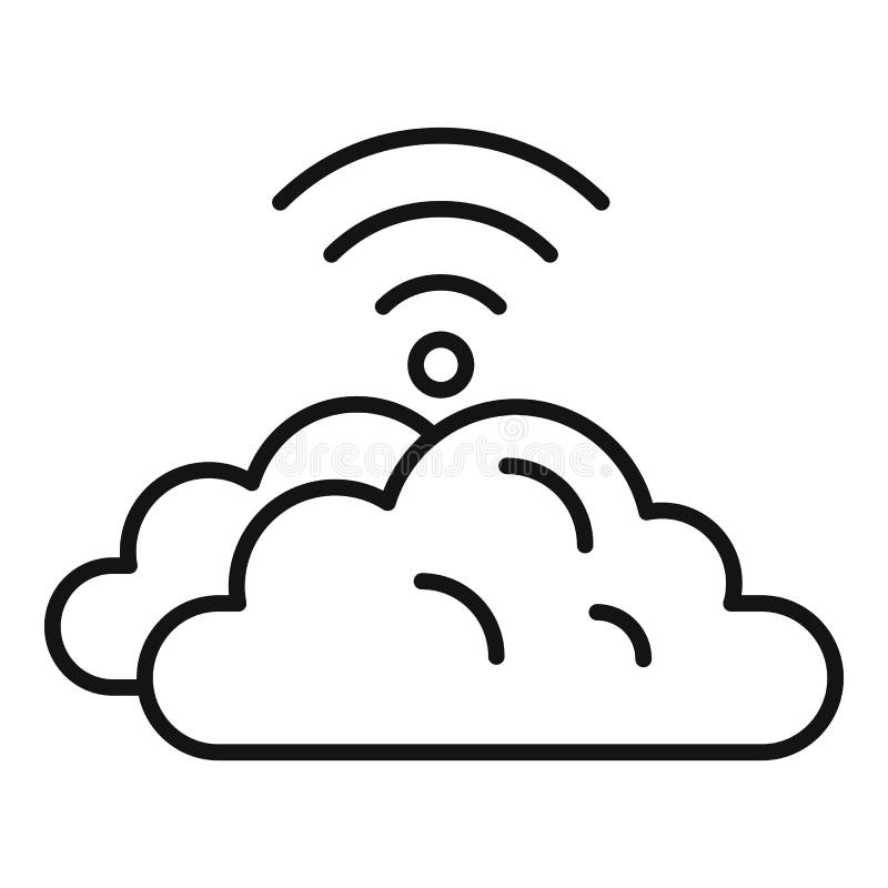 Remote Control Data Cloud Icon, Outline Style Stock Vector ...