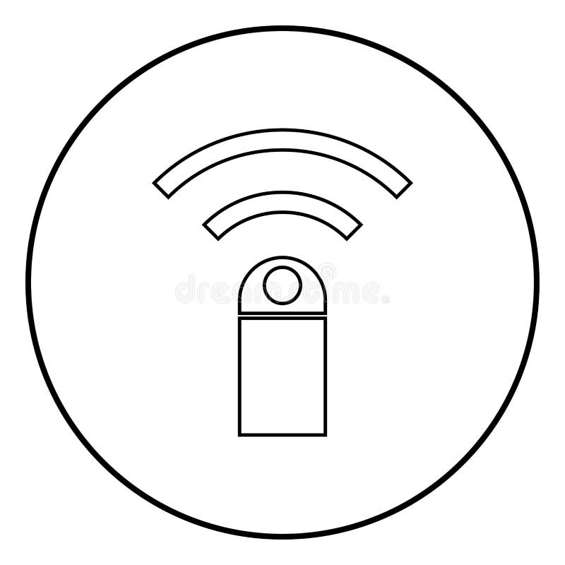 Remote Control Device Icon Black Color Vector Illustration Simple Image ...