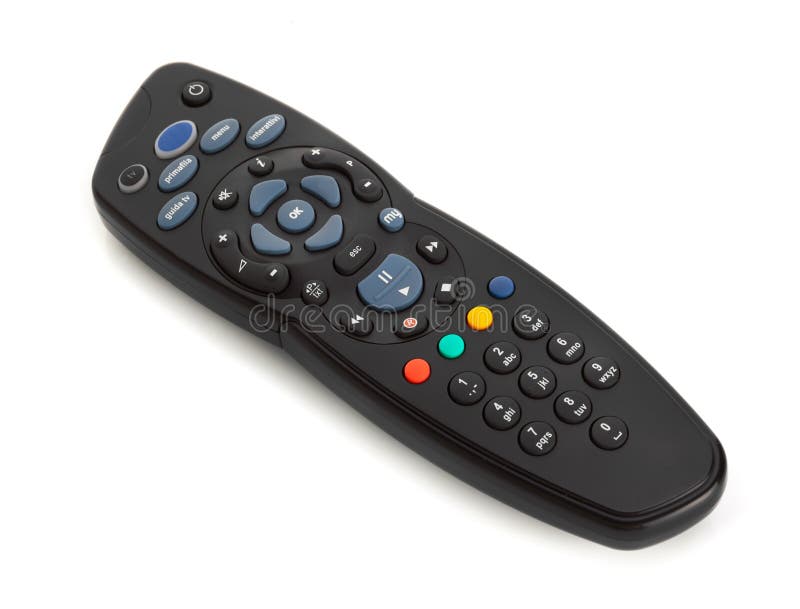 Remote Control for Digital Satellite Television Stock Image - Image of ...