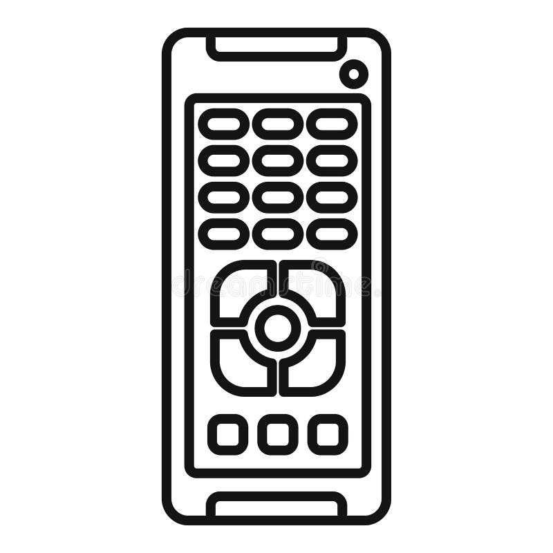 Tv Remote Control Icon, Outline Style Stock Vector - Illustration of ...