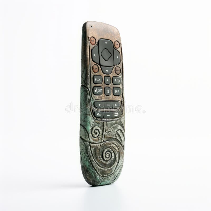 Oceanic Art Inspired Remote Control with Scrolling Design Stock ...