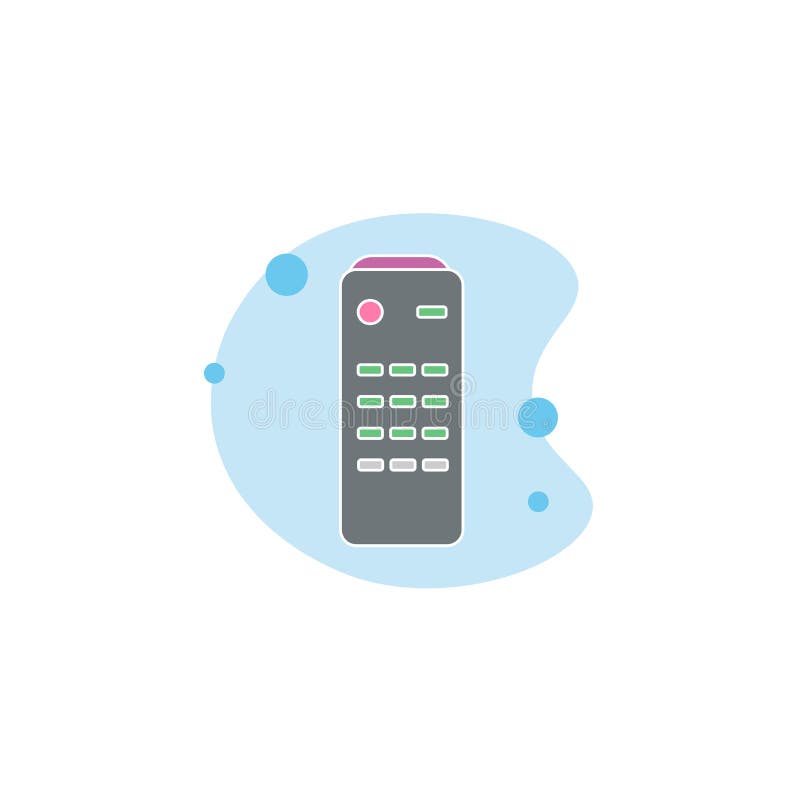 Remote Control Flat Icon. Remote Control Clipart White Background Stock ...