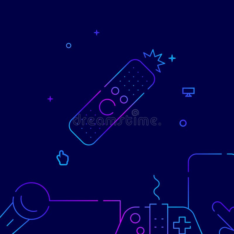 Remote Control Gradient Line Icon, Vector Illustration Stock ...