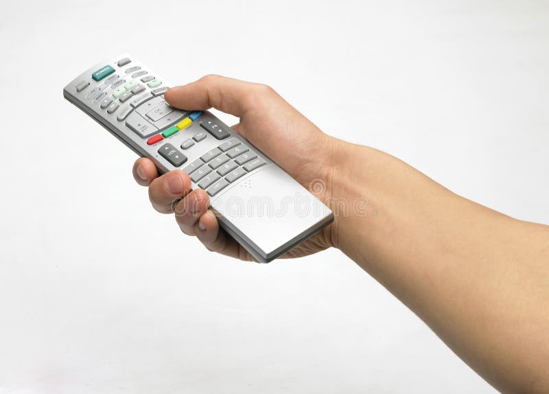 Remote control and hand stock photo. Image of remote - 13112600