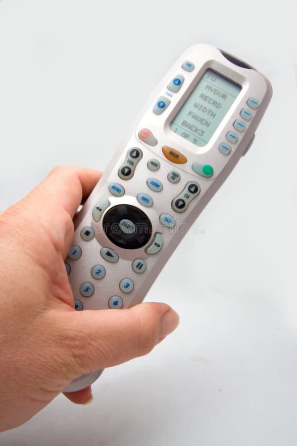 Remote Control in Hand stock image. Image of isolated - 1535247