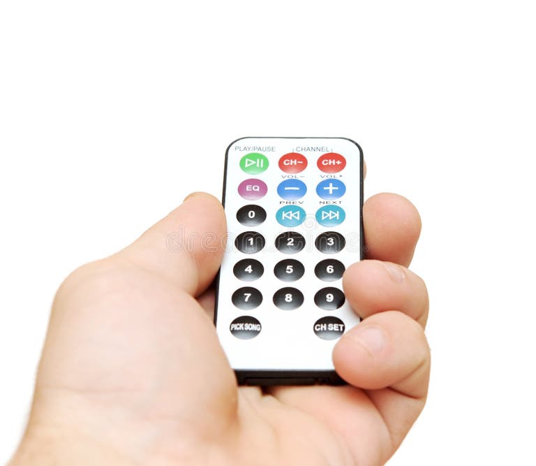 Remote control in hand stock image. Image of rewind, control - 19999191