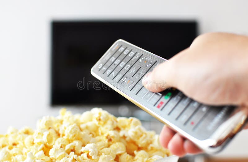 Remote control in the hand stock image. Image of control - 37396743