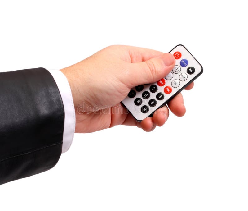 Remote Control in Hand Isolated Stock Image - Image of channel ...