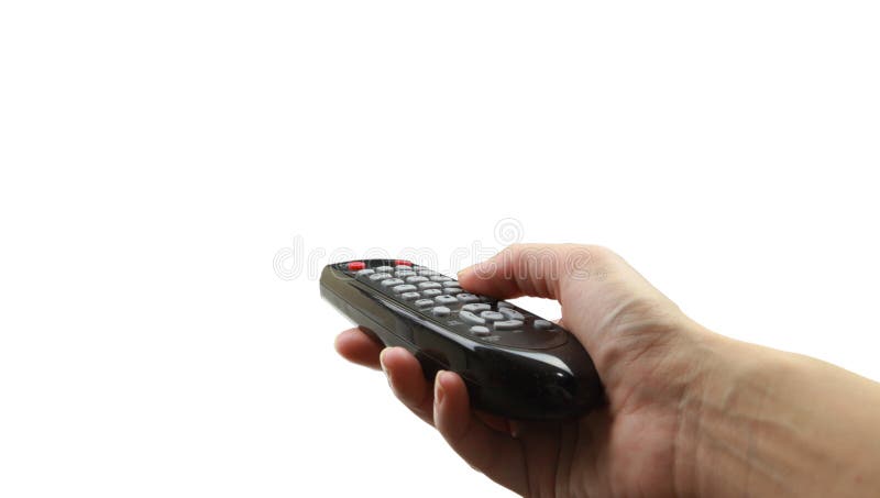 Remote Control in Hand Isolated on White Transparent Background Stock ...
